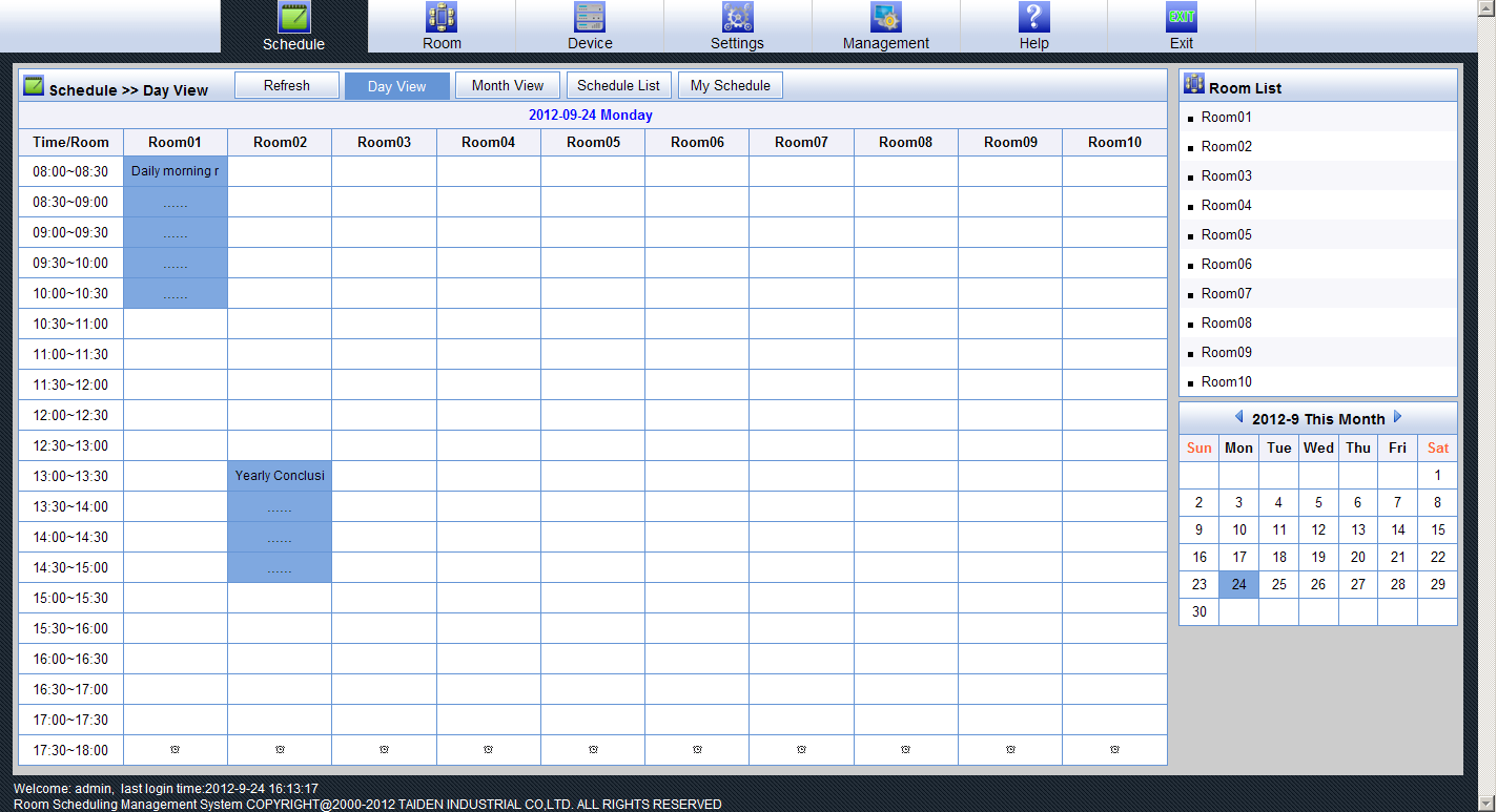 Central Control System - TAIDEN